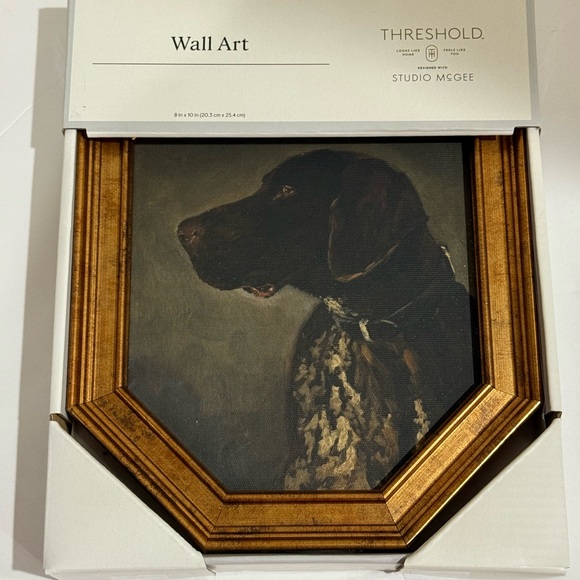 Threshold | Wall Decor | Threshold Studio Mcgee Dog Portrait With Gold ...